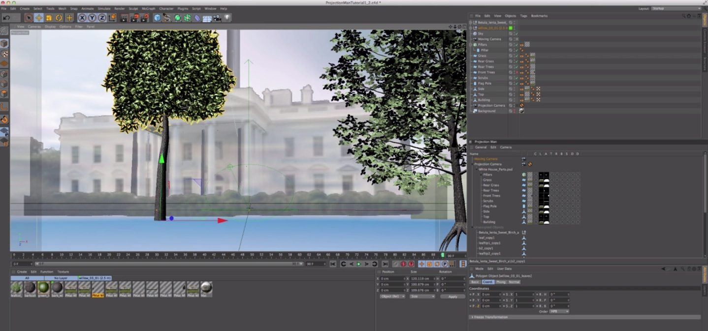 Project camera C4D video tutorial