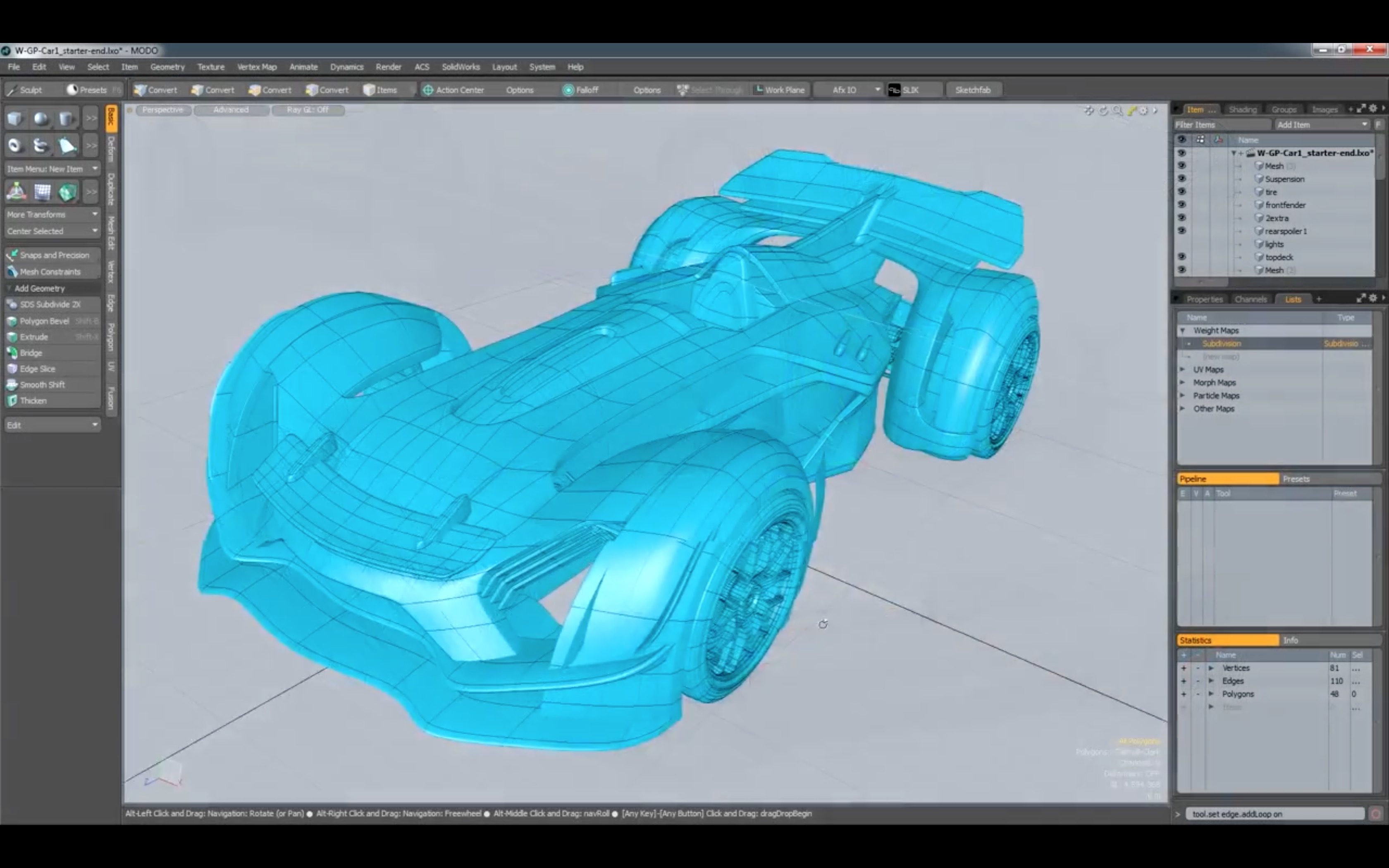 Modo Workflows - Automotive Concept Modeling 3