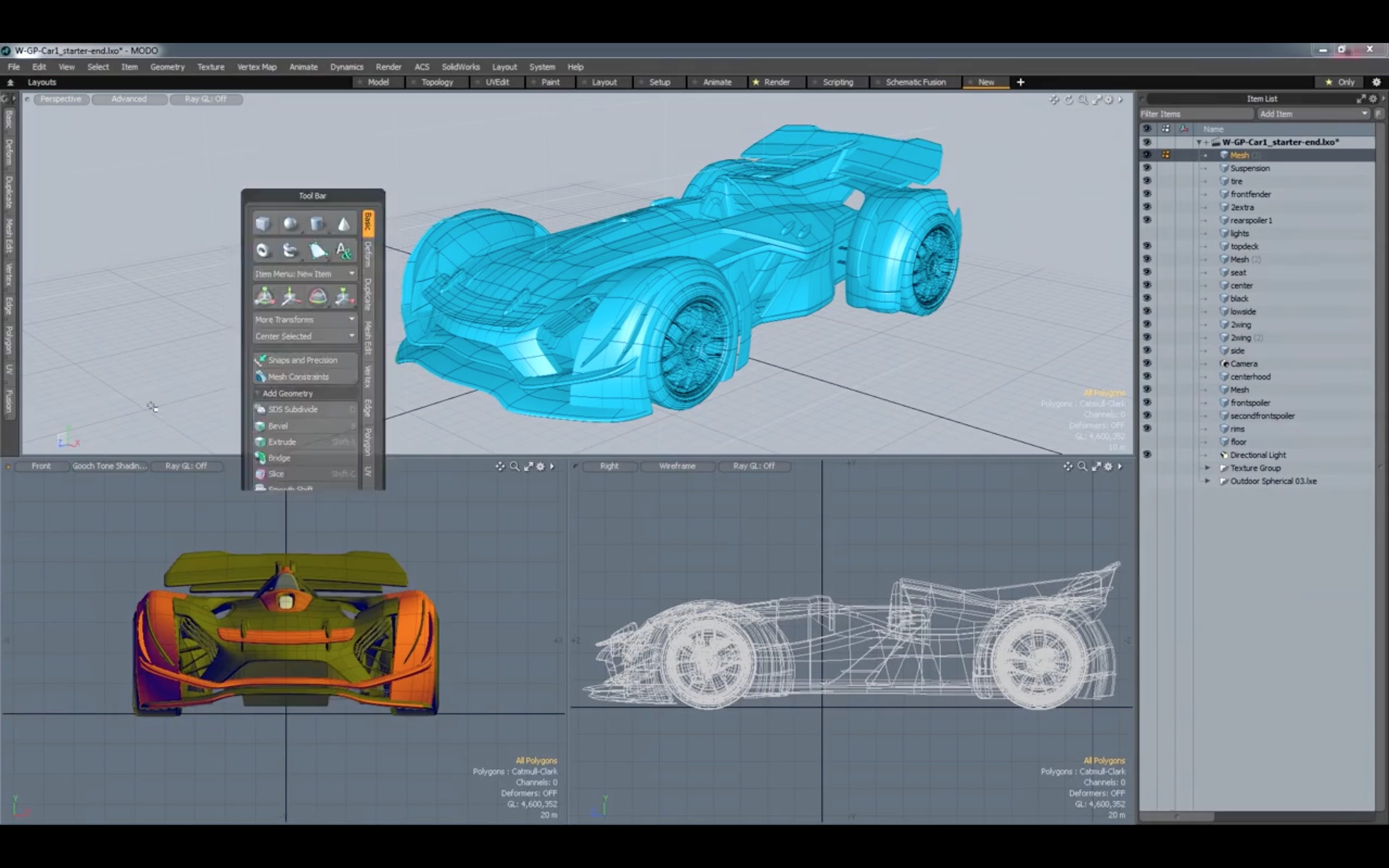 Modo Workflows - Automotive Concept Modeling 4