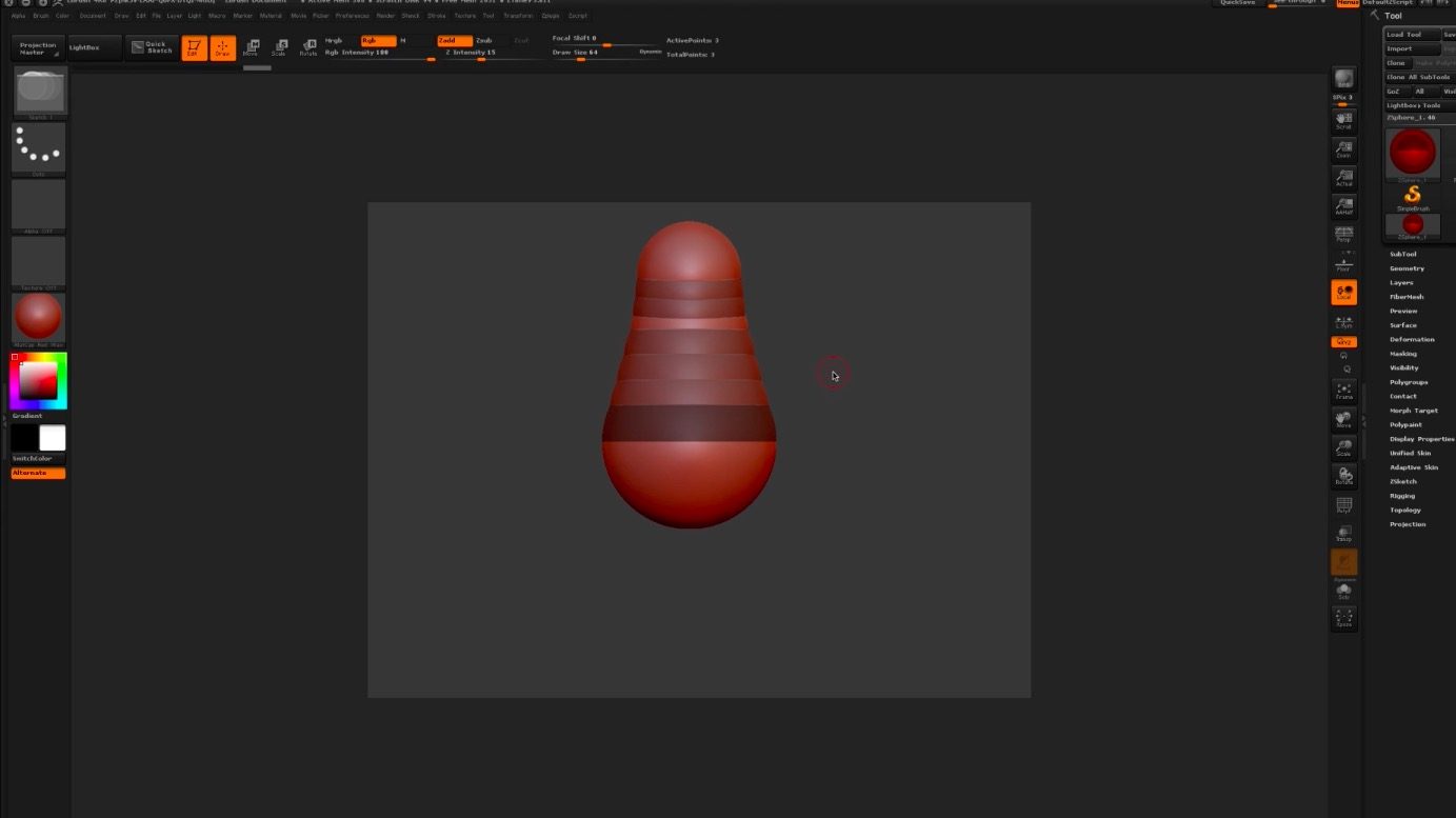 Video Tutorial : Using Dynamesh in Zbrush
