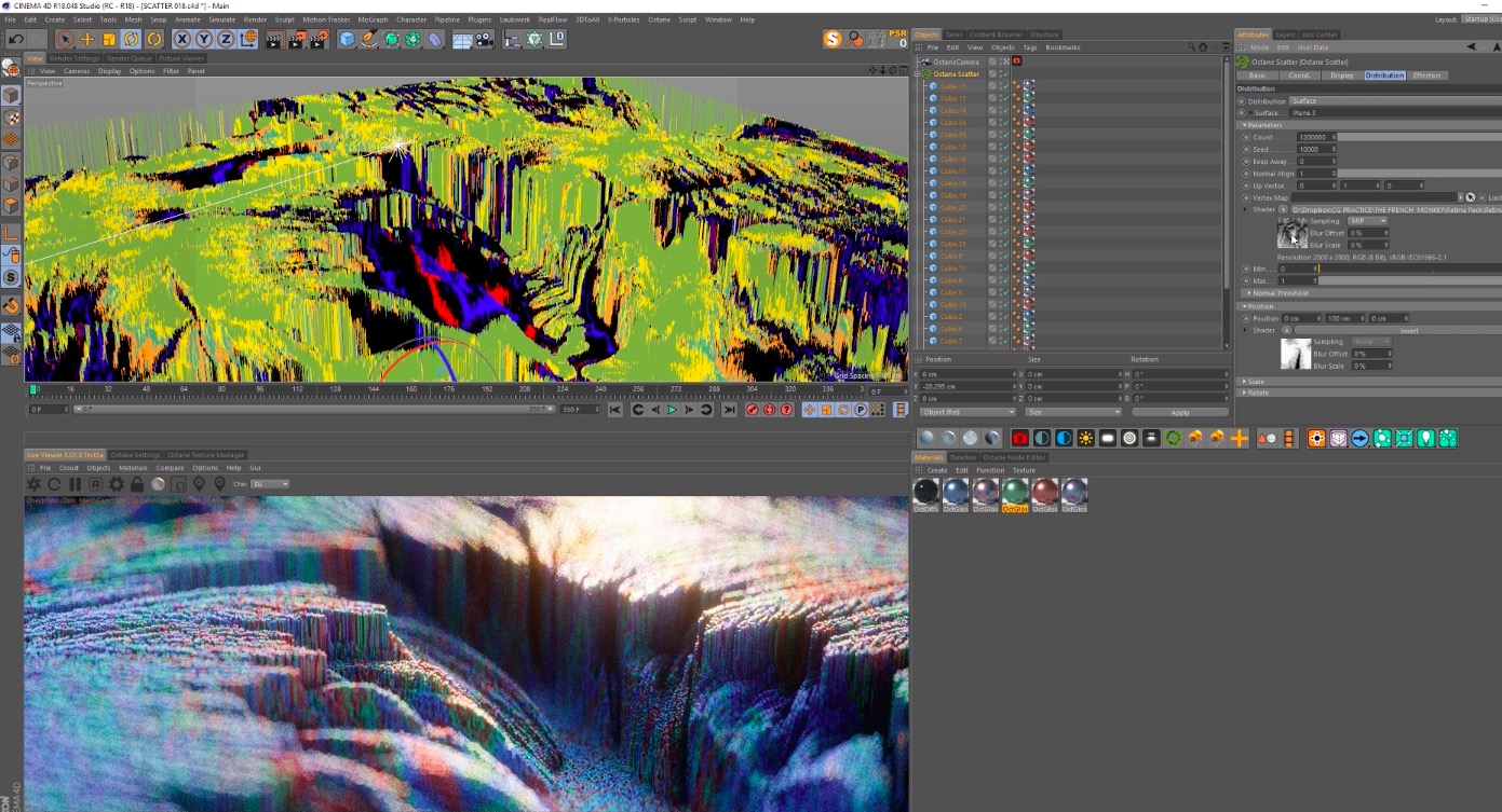 Creating Abstract Topographic Renders with Octane Scatter and Cinema 4D